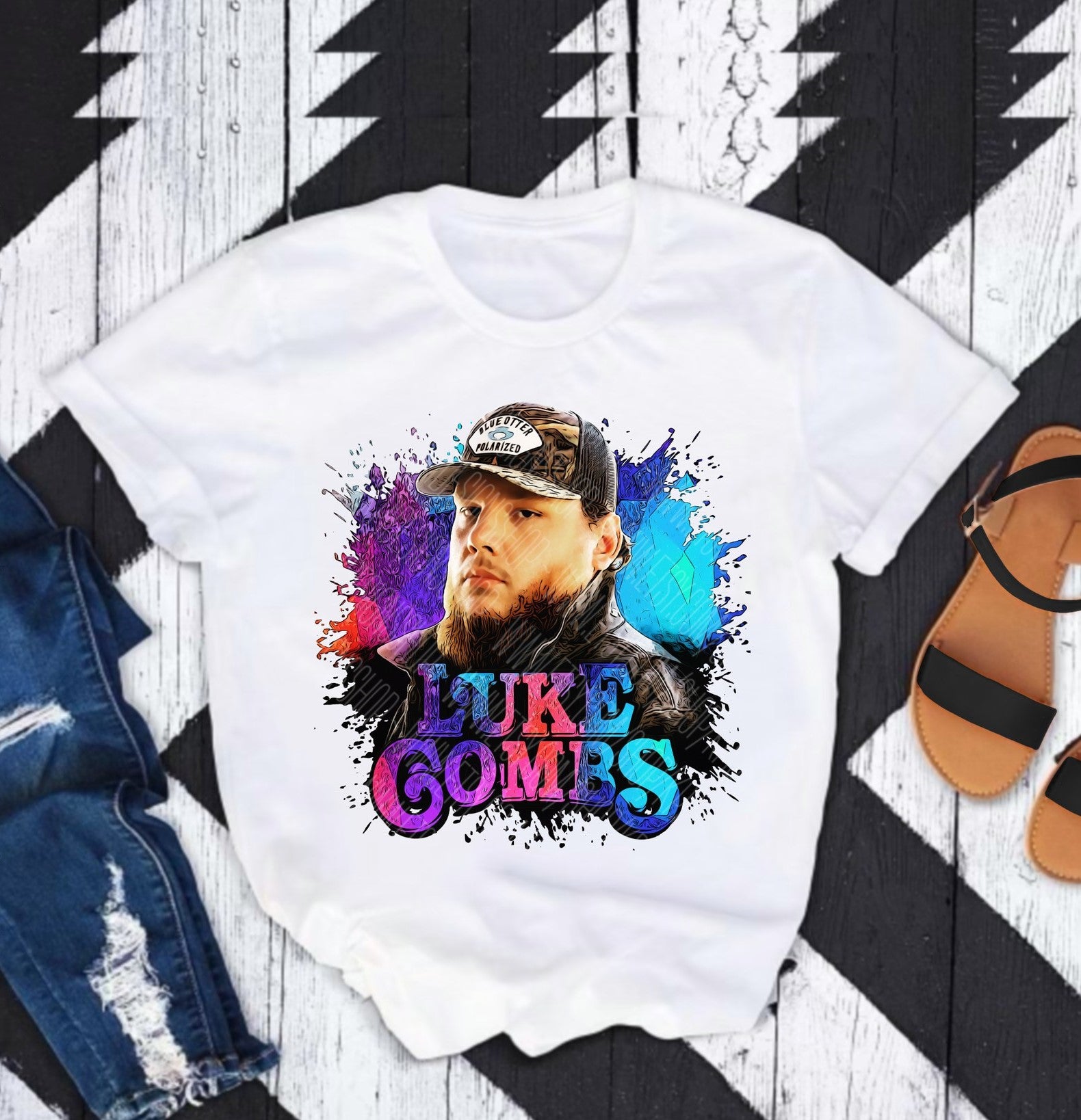 Luke Combs Collage DTF Transfer 05725 – Restless Heart Inspirations