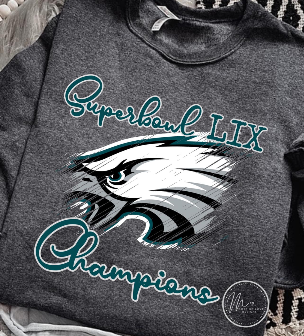 Philly Eagles SB LIX Champions Script 02963 – Restless Heart Inspirations