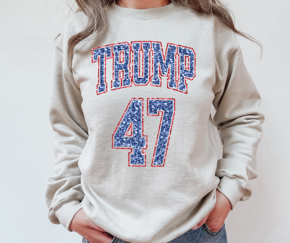 Faux Sequin Trump 47 DTF Transfer – Restless Heart Inspirations
