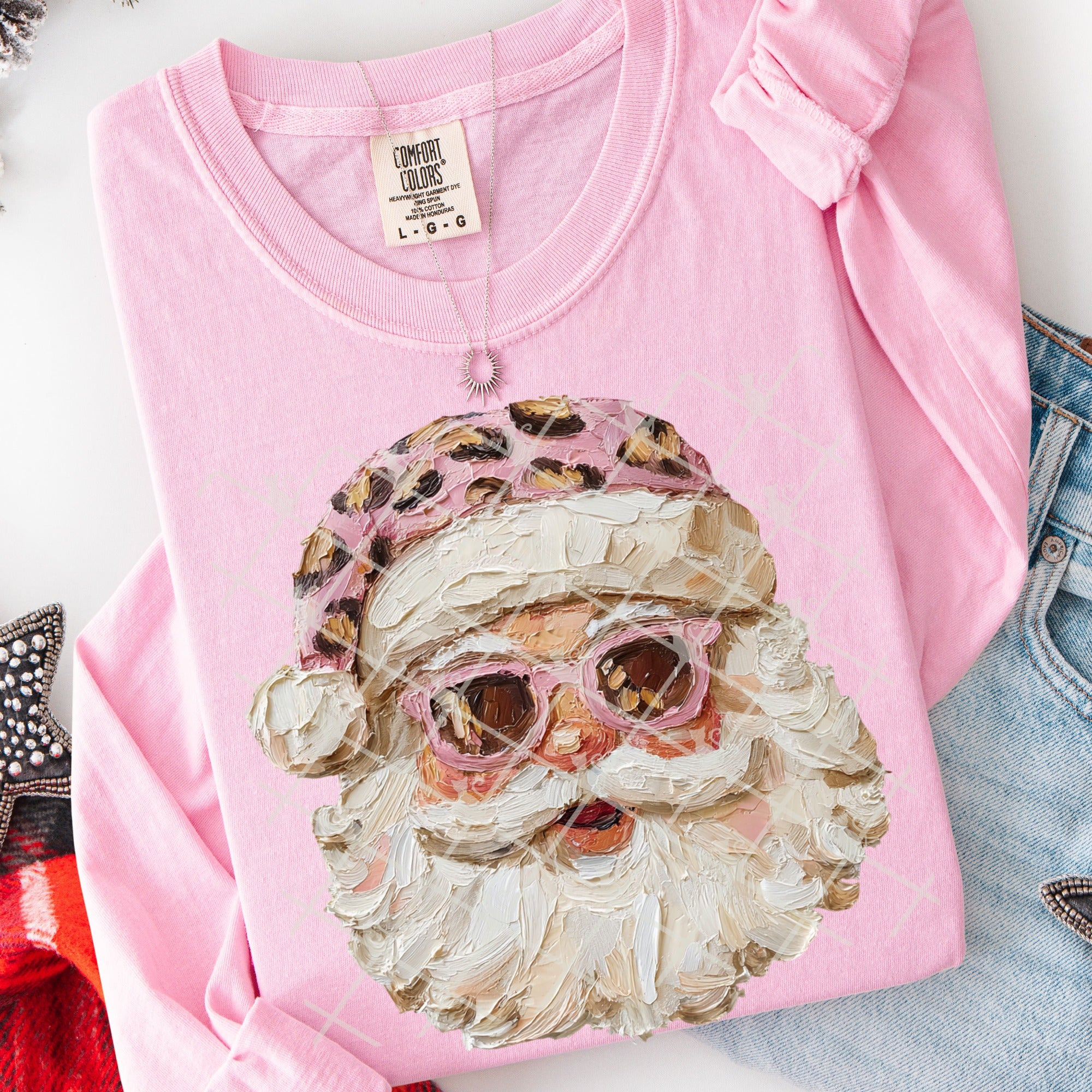 Faux Painted Pink Leopard Hat Santa 00341 – Restless Heart Inspirations
