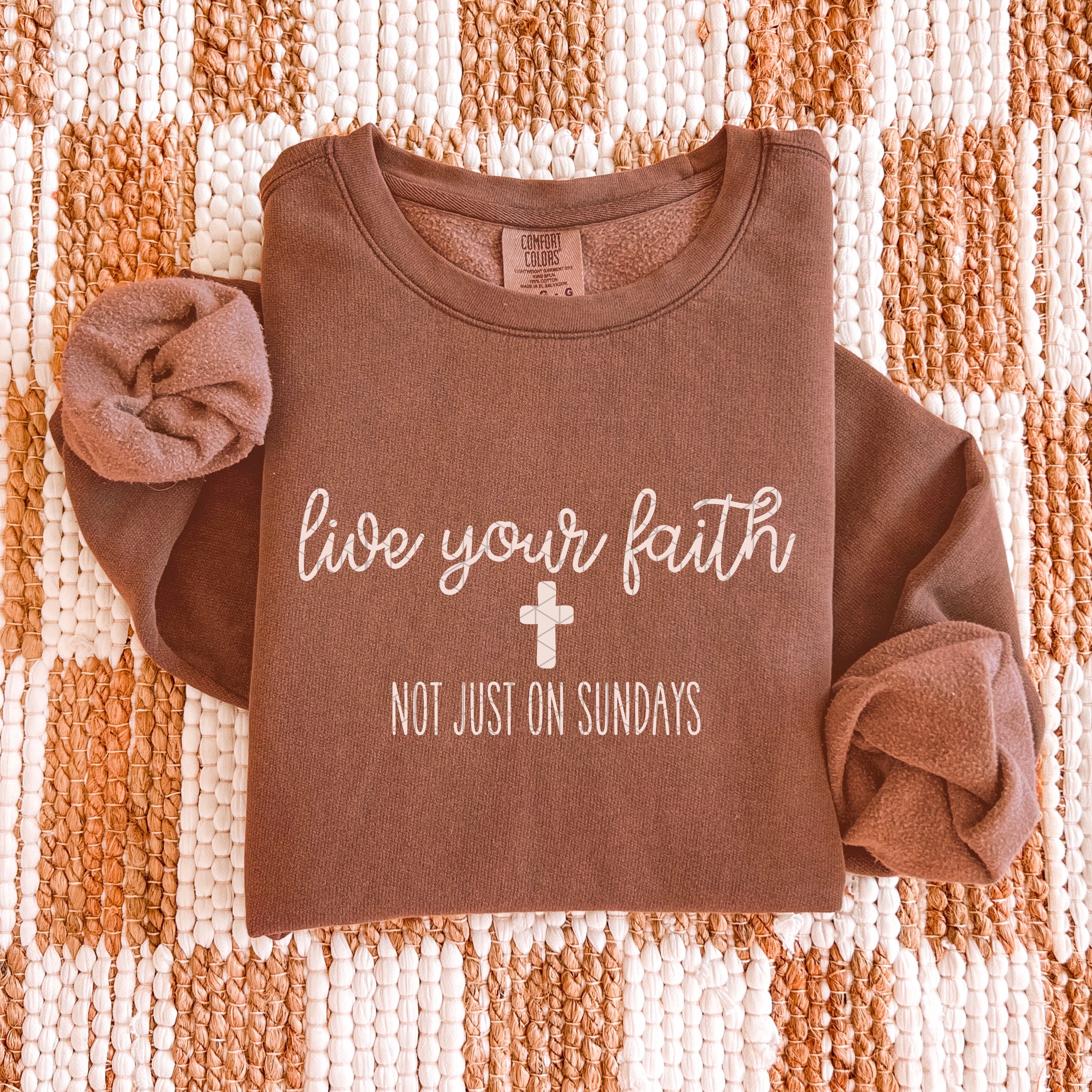 Live Your Faith Not Just on Sunday Cream 00099 – Restless Heart ...