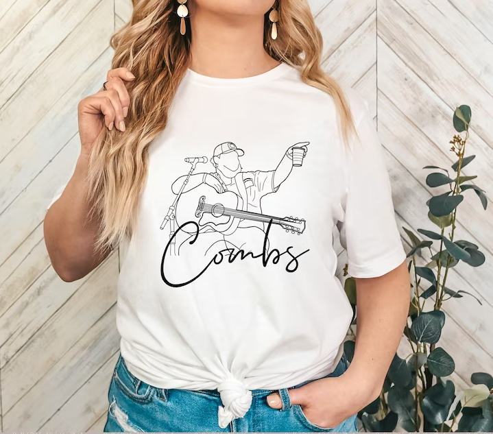 Luke Combs Outline DTF Transfer 06158 – Restless Heart Inspirations