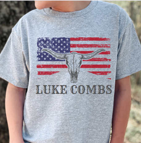 Luke Combs USA Flag DTF Transfer 06159 – Restless Heart Inspirations