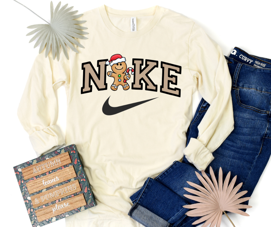 Gingerbread Nike DTF Transfer – Restless Heart Inspirations